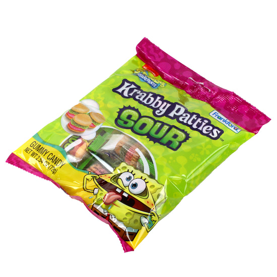 SpongeBob SquarePants Sour Gummy Krabby Patties Peg Bag, 2.54 oz ...