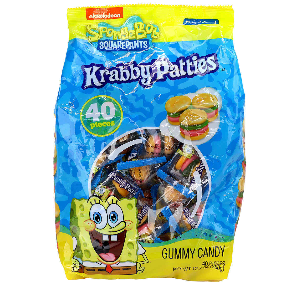 SpongeBob Krabby Patties Original Gummy Candy, 40 Count – Frankford Candy