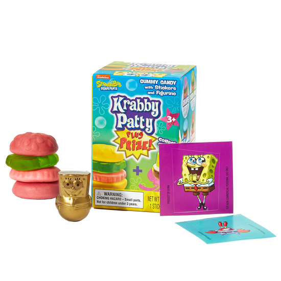 SpongeBob Krabby Patty Plus Prize & Gummy Candy, 10 Pack – Frankford Candy