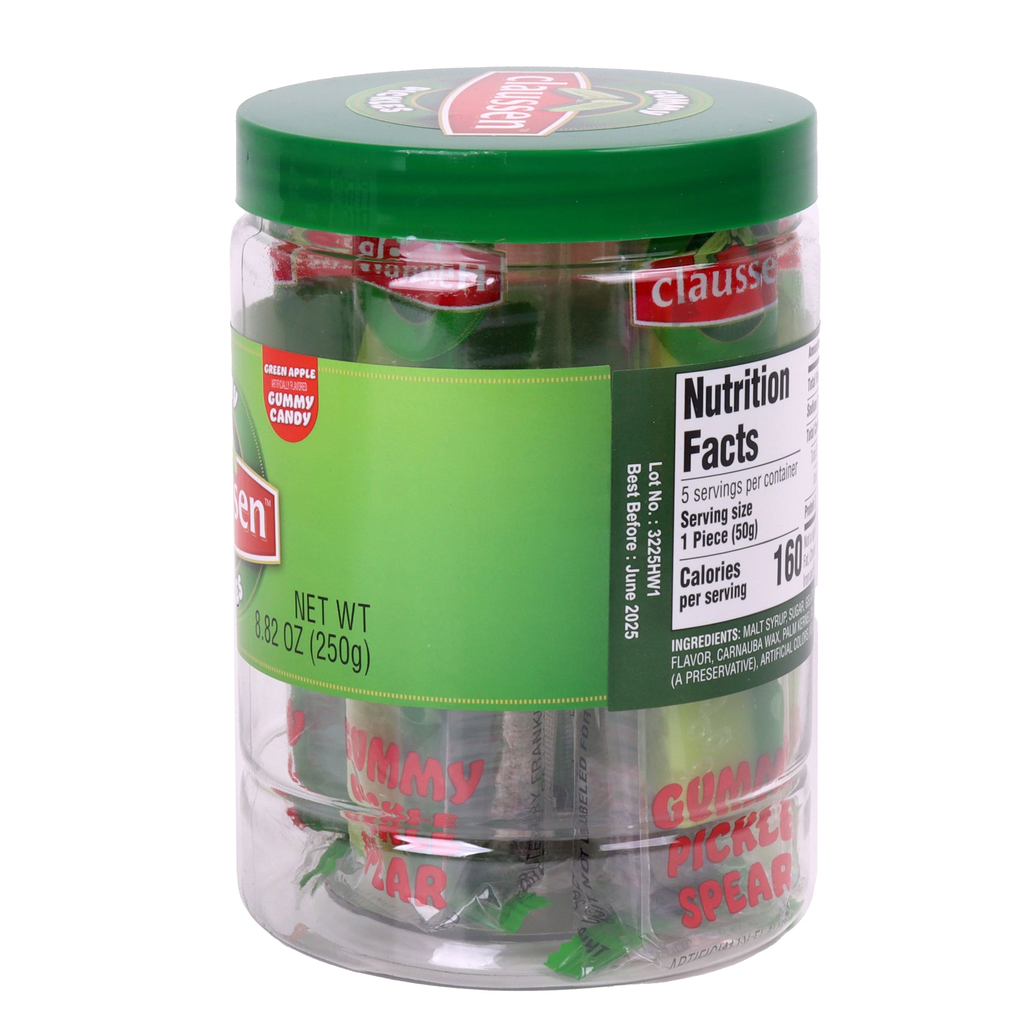 Claussen Jar of Gummy Pickle Spears, 2 Pack – Frankford Candy