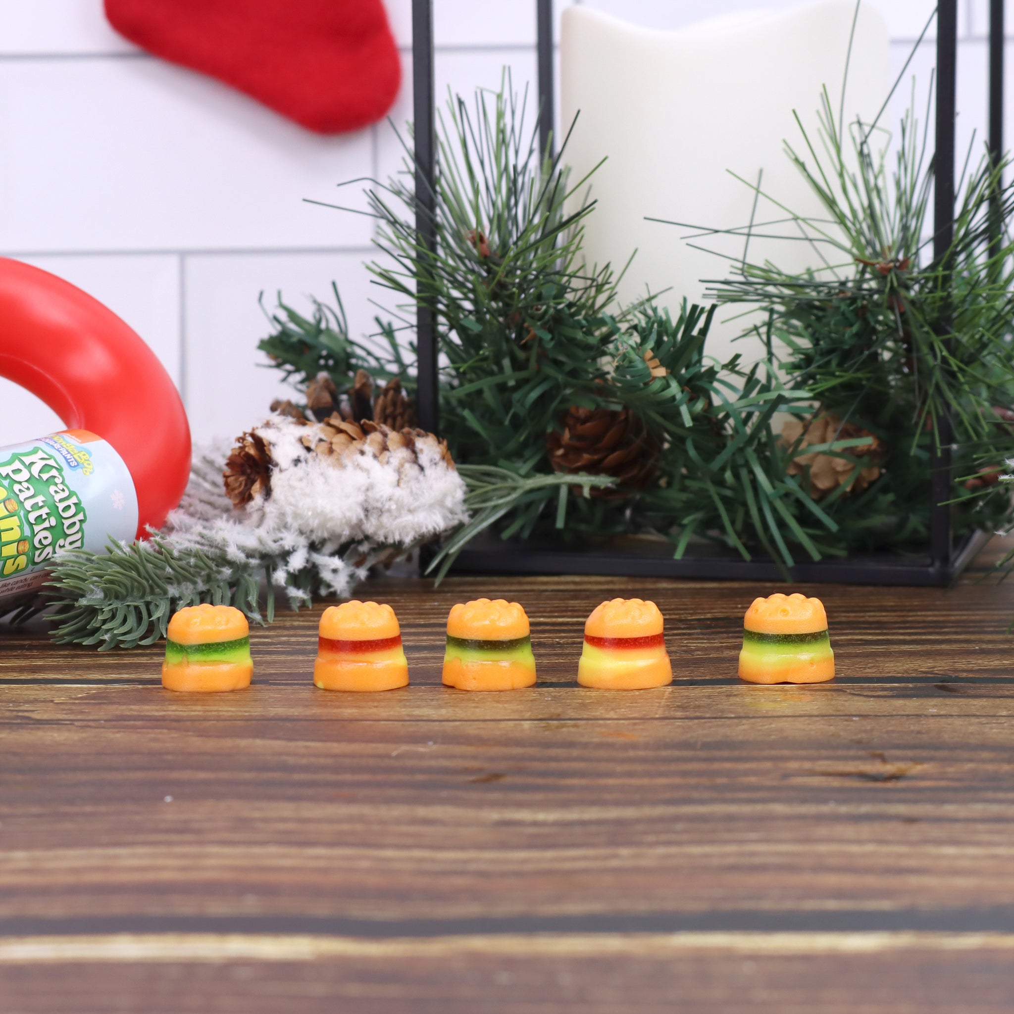 SpongeBob SquarePants Krabby Patties Mini Gummy Cane Tube, 3 Pack ...